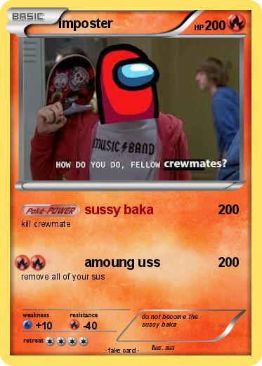 Pokémon imposter 141 141 - sussy baka - My Pokemon Card
