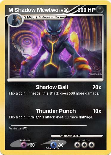 Pokémon M Shadow Mewtwo 9 9 - Shadow Ball - My Pokemon Card
