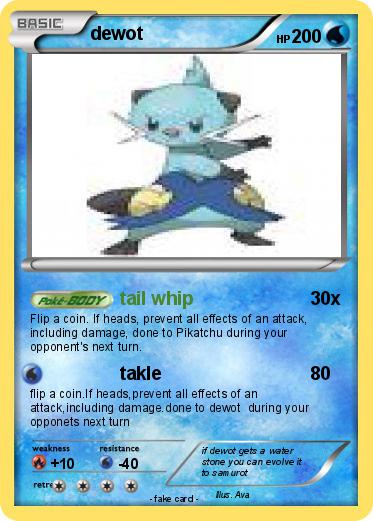 Pokémon dewot 7 7 - tail whip - My Pokemon Card