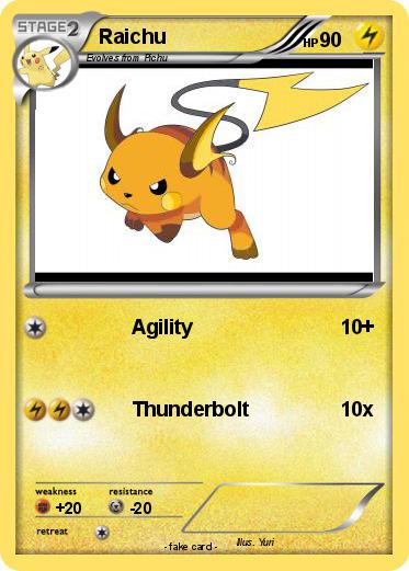 Pokémon Raichu 4006 4006 - Agility - My Pokemon Card