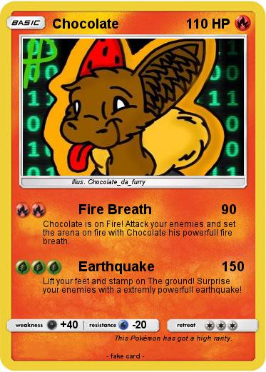 Pokémon Chocolate 348 348 - Fire Breath - My Pokemon Card