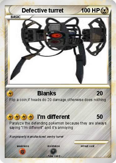 Pokémon Defective turret 1 1 - Blanks - My Pokemon Card