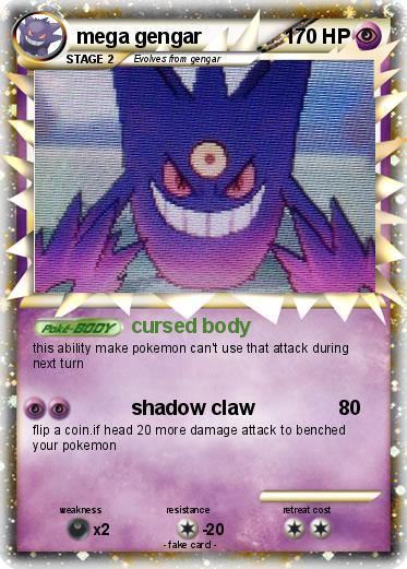 Pokémon mega gengar 4 4 - cursed body - My Pokemon Card