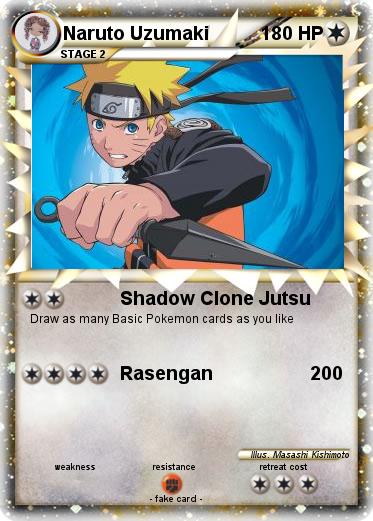 Pokémon Naruto Uzumaki 686 686 - Shadow Clone Jutsu - My Pokemon Card