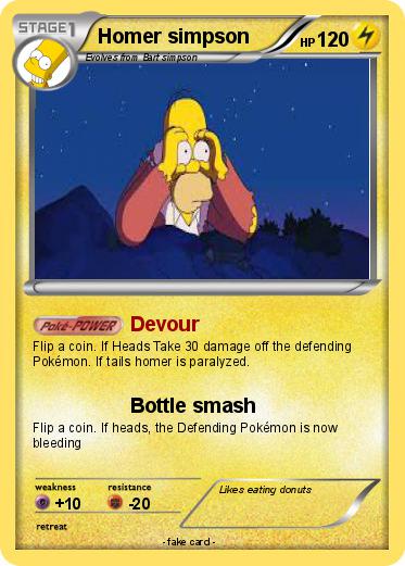 Pokémon Homer simpson 993 993 - Devour - My Pokemon Card
