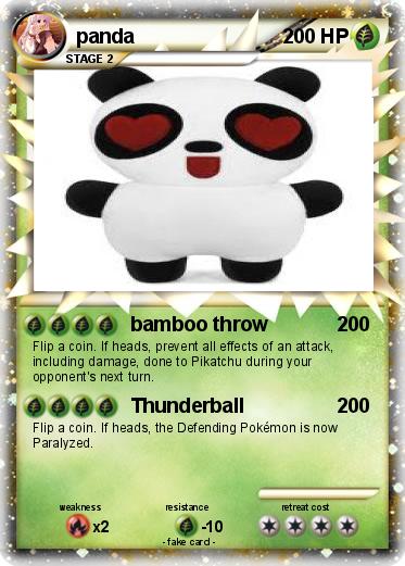 Pokémon panda 239 239 - bamboo throw - My Pokemon Card