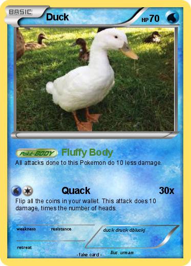 Pokémon Duck 308 308 - Fluffy Body - My Pokemon Card