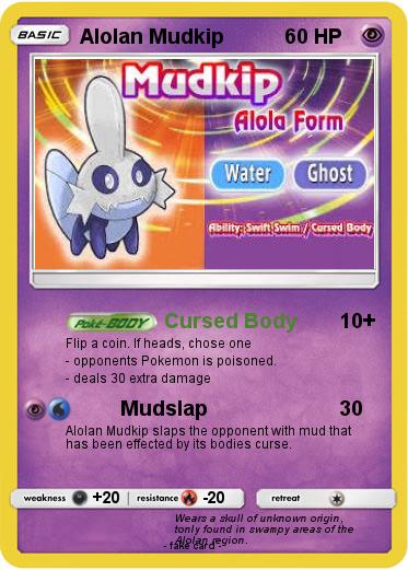 Pokémon Alolan Mudkip - Cursed Body - My Pokemon Card