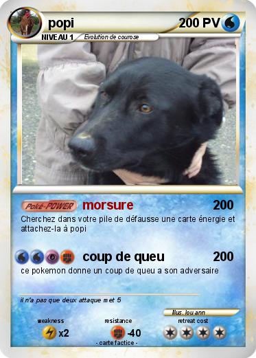 Pokémon popi 27 27 - morsure - Ma carte Pokémon