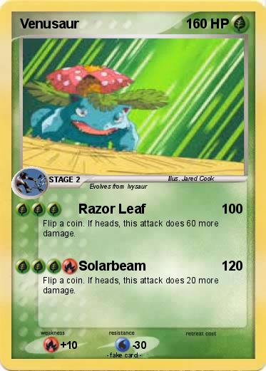Pokémon Venusaur 642 642 - Razor Leaf - My Pokemon Card