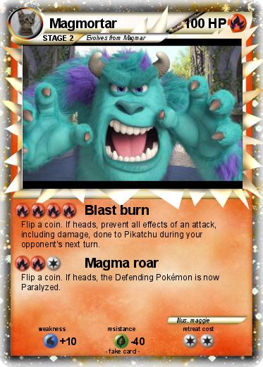 Pokémon Magmortar 218 218 - Blast burn - My Pokemon Card