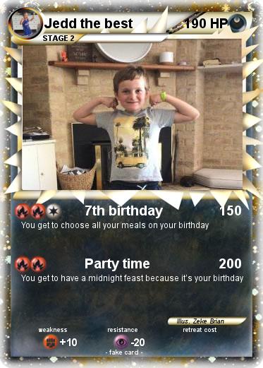 Pokémon Jedd the best - 7th birthday - My Pokemon Card