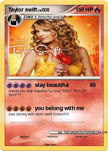 Pokémon Taylor swift 43 43 - stay beautiful - My Pokemon Card