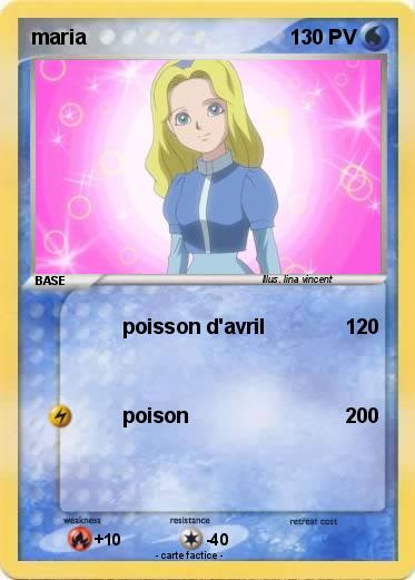 Pokémon maria 103 103 - poisson d'avril - Ma carte Pokémon