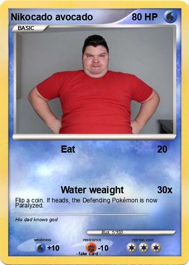 Pokémon Nikocado avocado 15 15 - Eat - My Pokemon Card