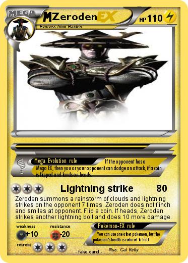 Pok mon Zeroden Lightning Strike My Pokemon Card Pok mon Zeroden Lightning Strike My Pokemon Card