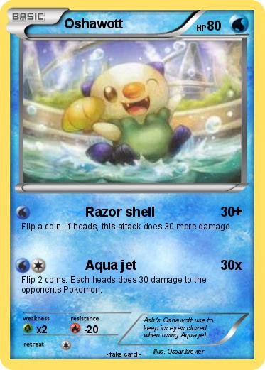 Pokémon Oshawott 1202 1202 - Razor shell - My Pokemon Card