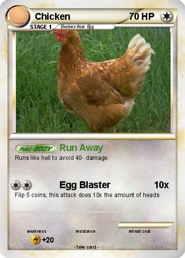 Pokémon Chicken 112 112 - Run Away - My Pokemon Card