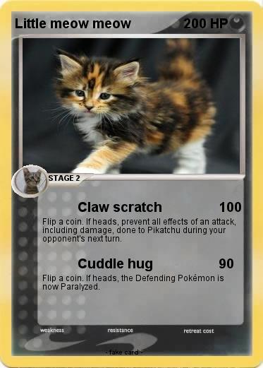 Pokémon Little meow meow - Claw scratch - My Pokemon Card