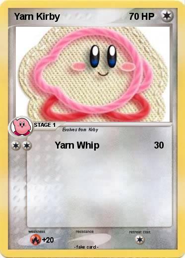 Pokémon Yarn Kirby 23 23 - Yarn Whip - My Pokemon Card