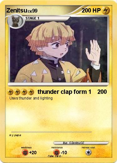 Pokémon Zenitsu 8 8 - thunder clap form 1 - My Pokemon Card