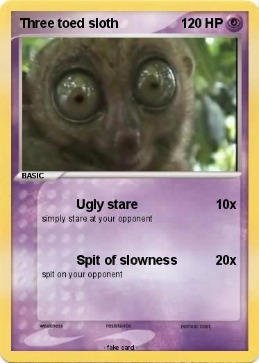 Pokémon Three toed sloth 1 1 - Ugly stare - My Pokemon Card