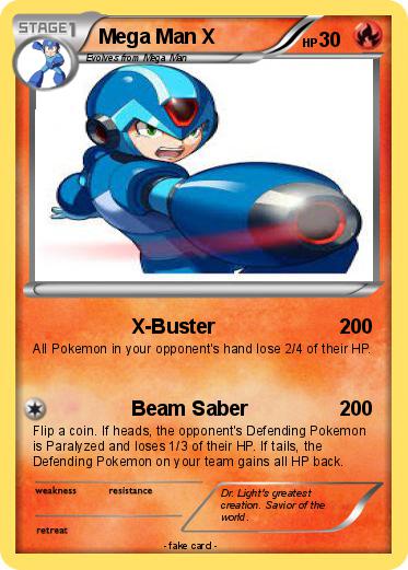 Pokémon Mega Man X 30 30 - X-Buster - My Pokemon Card