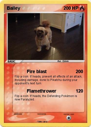 Pokémon Bailey 181 181 - Fire blast - My Pokemon Card