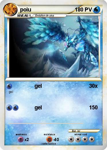 Pokémon poiu 3 3 - gel - Ma carte Pokémon