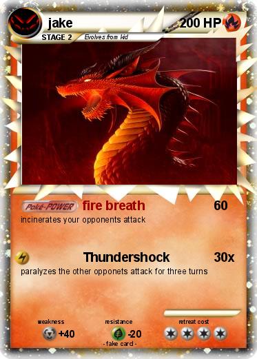 Pokémon jake 409 409 - fire breath - My Pokemon Card