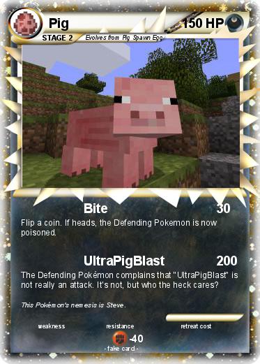 Pokémon Pig 743 743 - Bite - My Pokemon Card