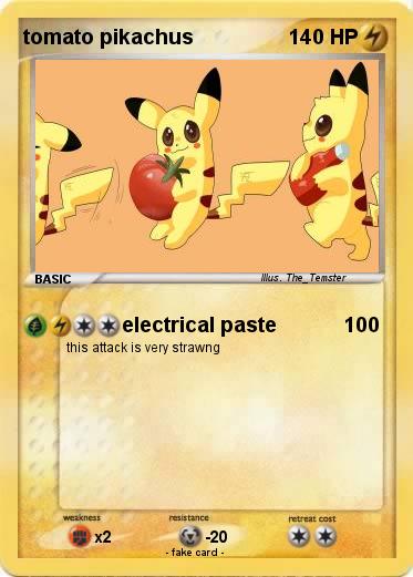 Pokémon tomato pikachus - electrical paste - My Pokemon Card
