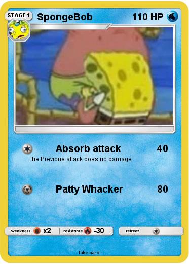 Pokémon SpongeBob 3546 3546 - Absorb attack - My Pokemon Card