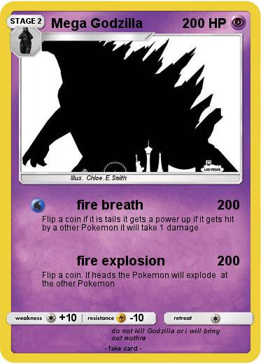 Pokémon Mega Godzilla 25 25 - fire breath - My Pokemon Card