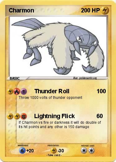 Pokémon Charmon 1 1 - Thunder Roll - My Pokemon Card