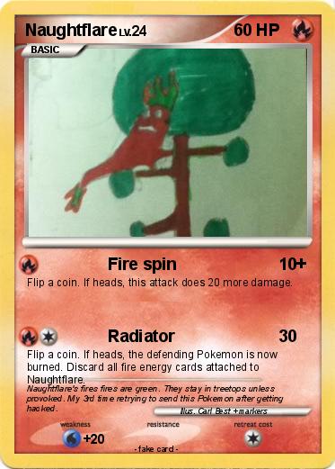 Pokémon Naughtflare 2 2 - Fire spin - My Pokemon Card