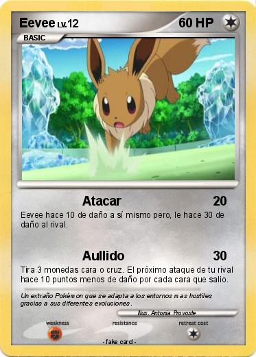 Pokémon Eevee 709 709 - Atacar - My Pokemon Card