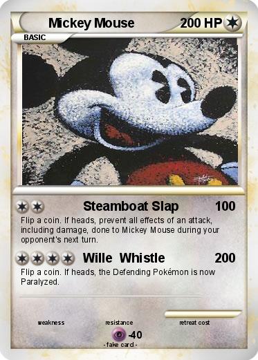 Pokémon Mickey Mouse 92 92 - Steamboat Slap - My Pokemon Card