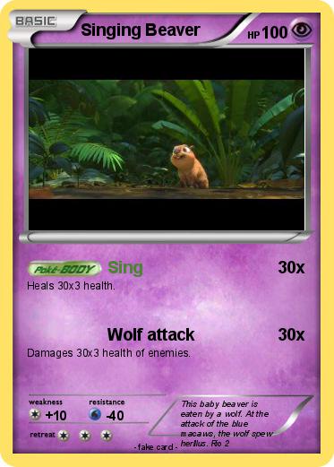 Pokémon Singing Beaver - Sing - My Pokemon Card