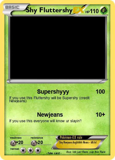 Pokémon Shy Fluttershy - Supershyyy - My Pokemon Card