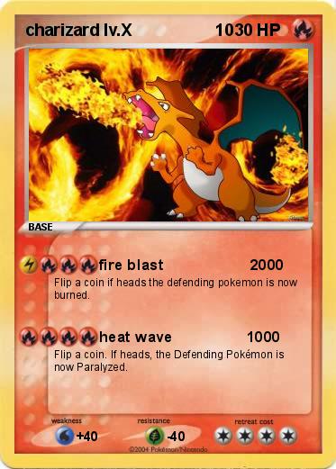 Pokémon charizard lv X 10 10 - fire blast 2000 - My Pokemon Card