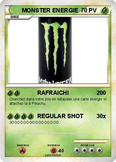 Pokémon MONSTER ENERGIE 10 10 - RAFRAICHI - Ma carte Pokémon