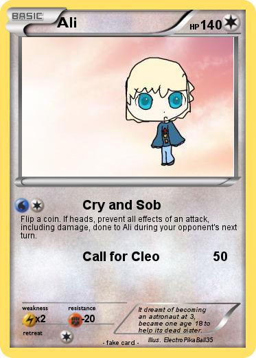Pokémon Ali 305 305 - Cry and Sob - My Pokemon Card