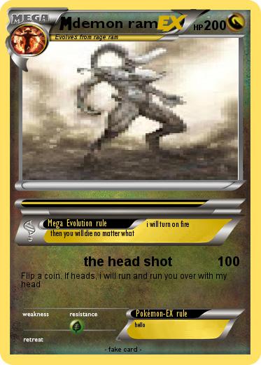 Pokémon demon ram - the head shot - My Pokemon Card