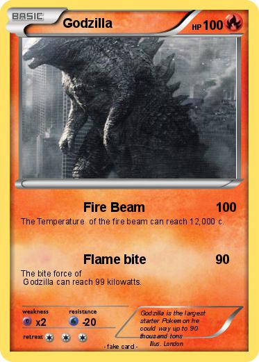 Pokémon Godzilla 2625 2625 - Fire Beam - My Pokemon Card