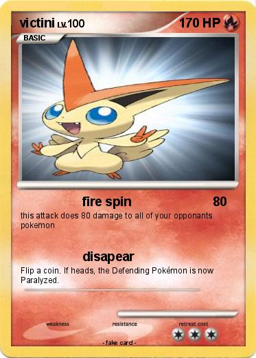 Pokémon victini 1003 1003 - fire spin - My Pokemon Card