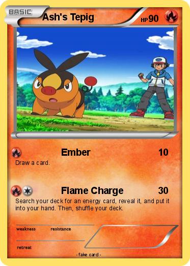 Pokémon Ash s Tepig 14 14 - Ember - My Pokemon Card