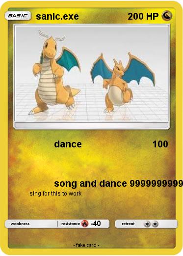 Pokémon sanic exe 1 1 - dance - My Pokemon Card