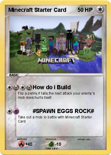 Pokémon Minecraft Starter Card - How do i Build - My Pokemon Card