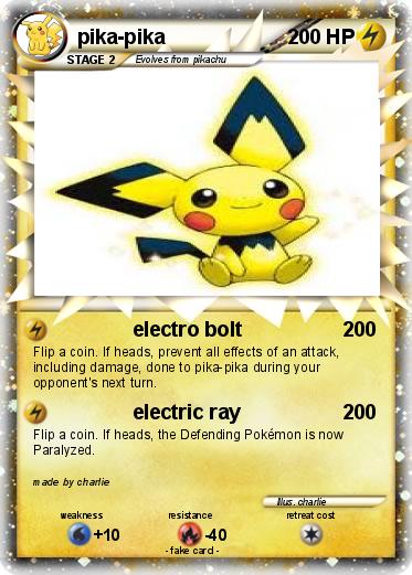 Pokémon pika pika 30 30 - electro bolt - My Pokemon Card